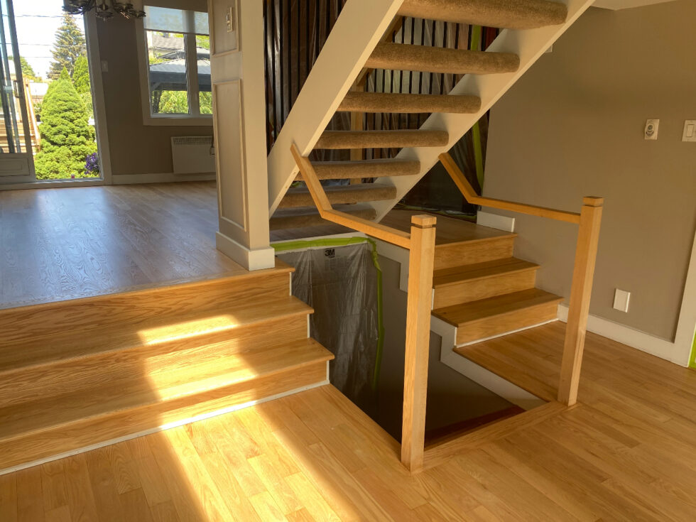 Sandblasting and Varnishing Handrails and Banisters